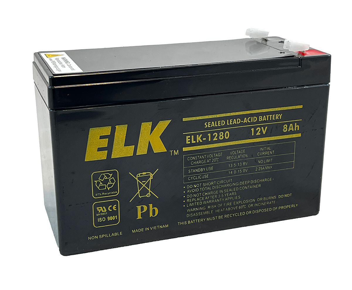 Sealed Lead Acid Battery, 12 V 8Ah - ELK Products